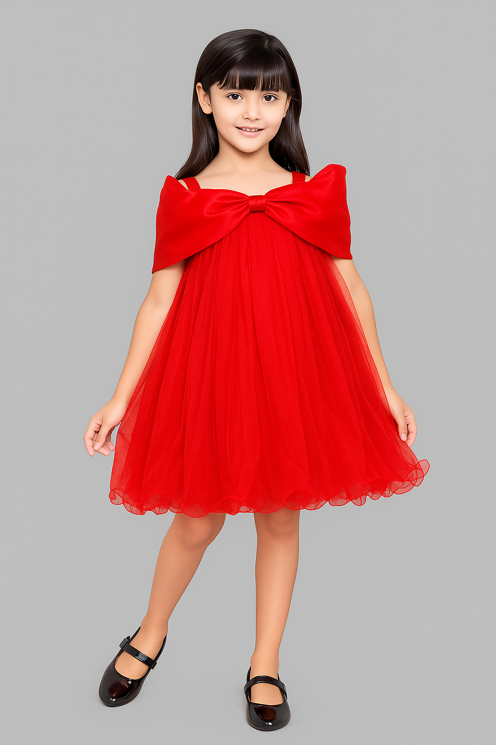 Red Bow Dress – Pink Chick